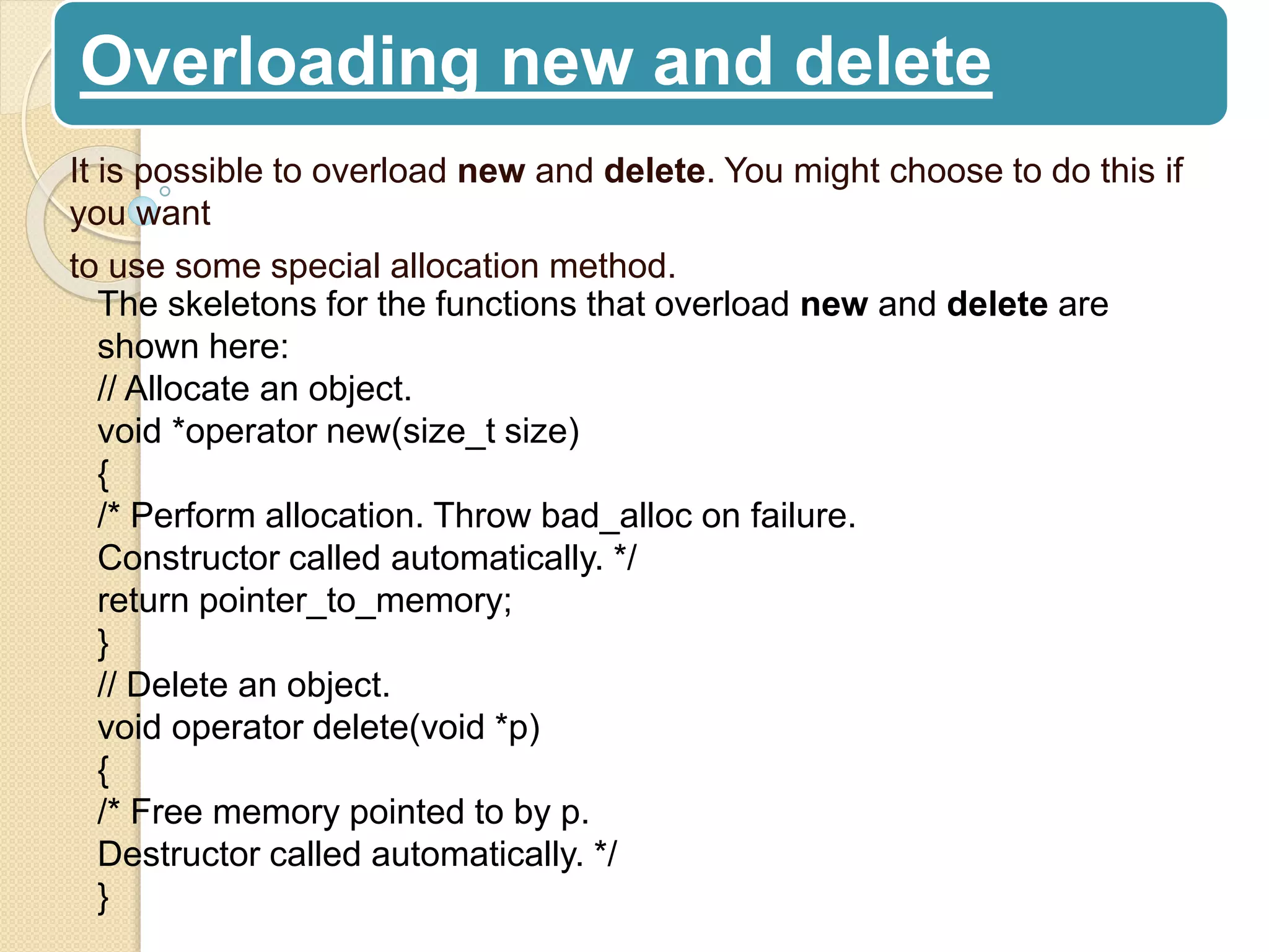 Lecture 5, c++(complete reference,herbet sheidt)chapter-15 | PPTX | Web ...
