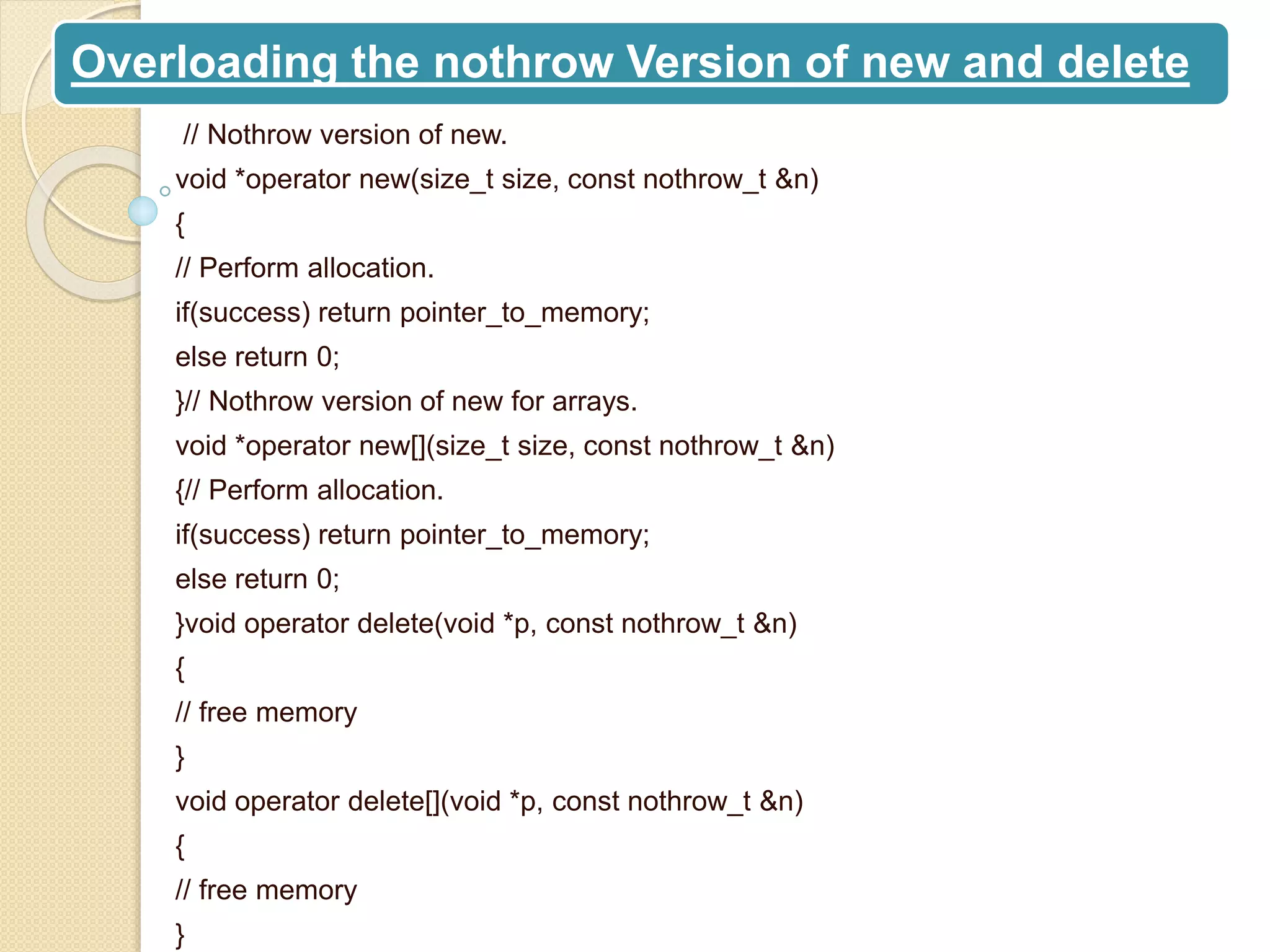 Lecture 5, c++(complete reference,herbet sheidt)chapter-15 | PPTX | Web ...