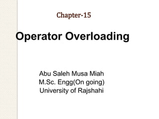 Lecture 5, c++(complete reference,herbet sheidt)chapter-15 | PPTX