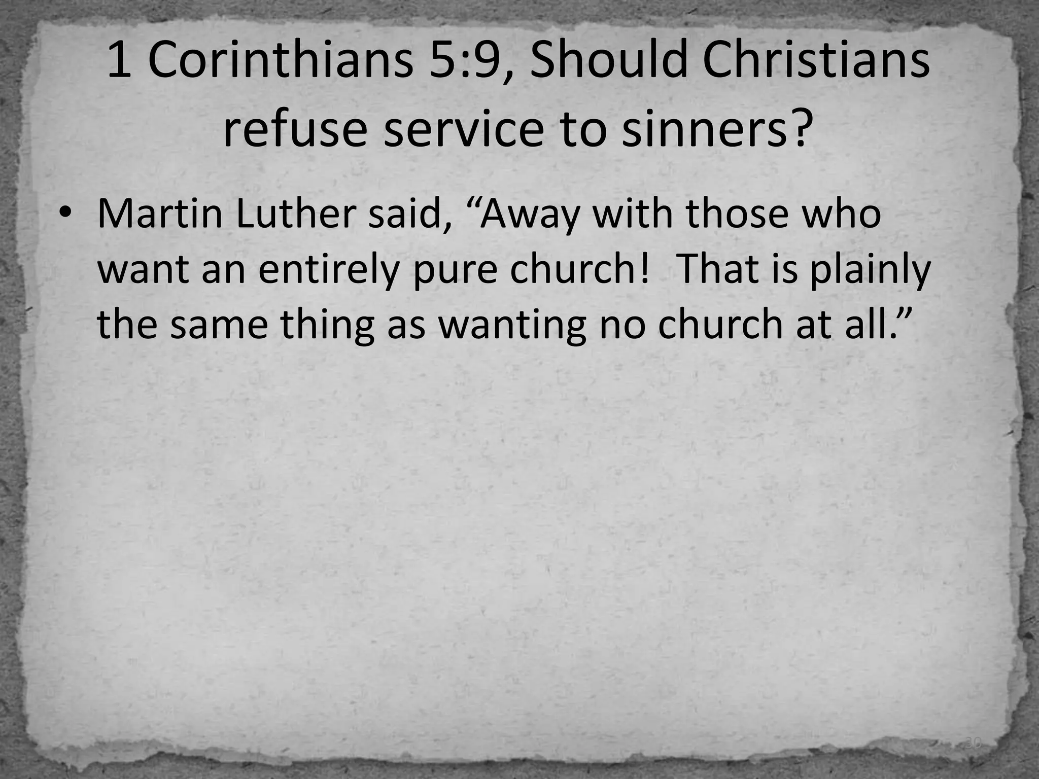 Detailed study of 1&2 Corinthians: Lecture 5; 1 Cor 4& 5 | PPT