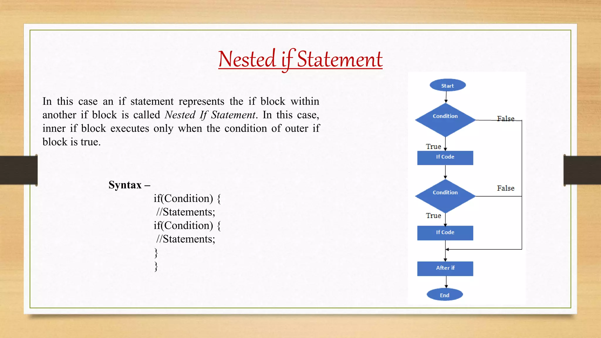 Lecture - 5 Control Statement | PPTX