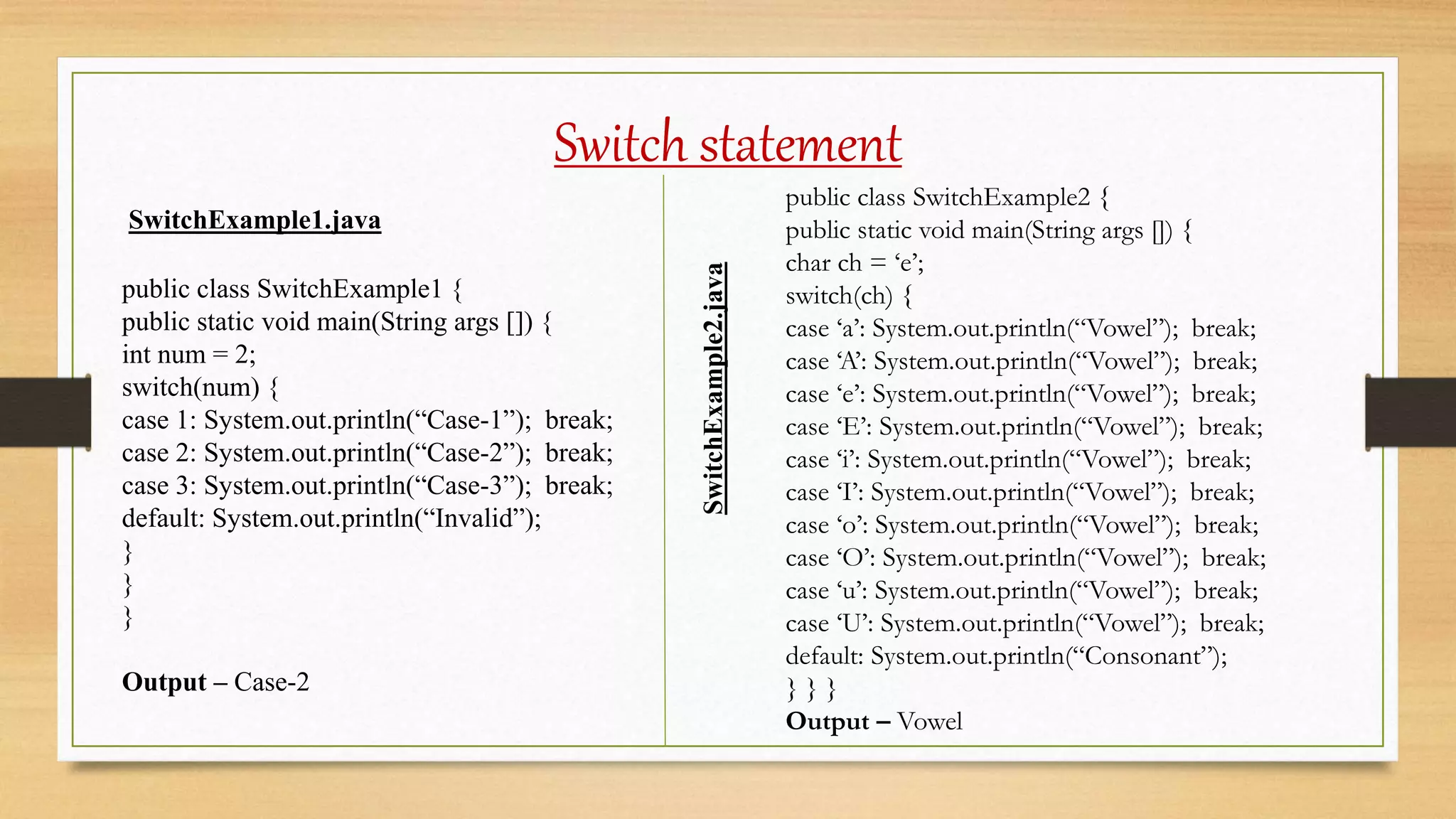 Lecture - 5 Control Statement | PPTX