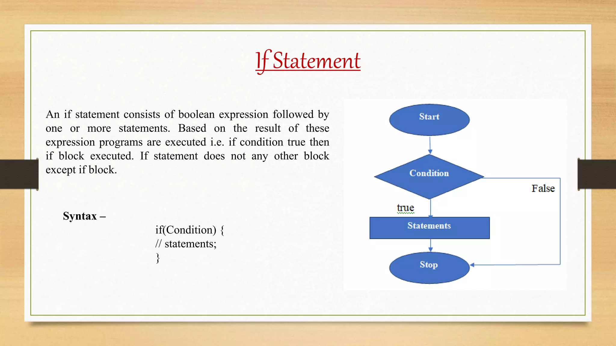 Lecture - 5 Control Statement | PPTX