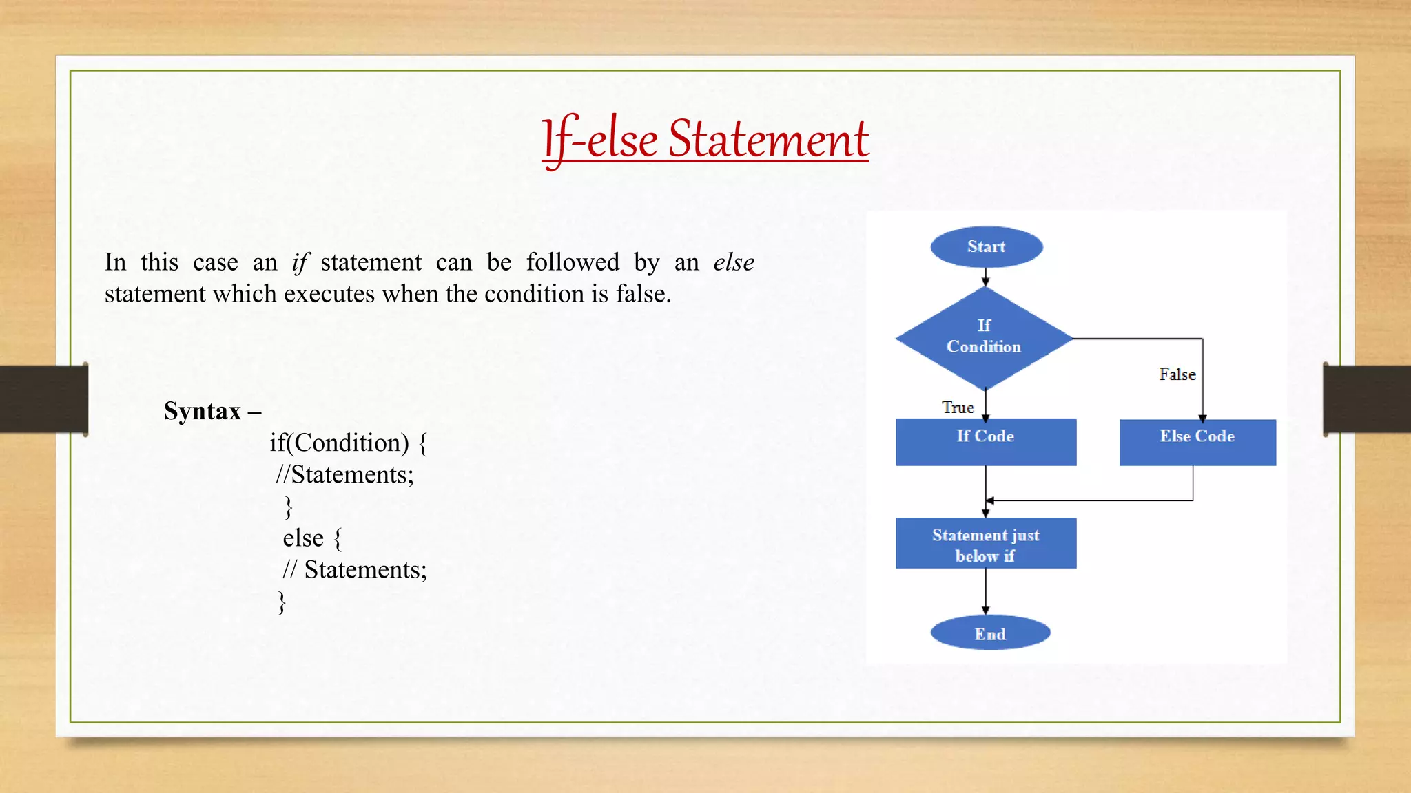 Lecture - 5 Control Statement | PPTX