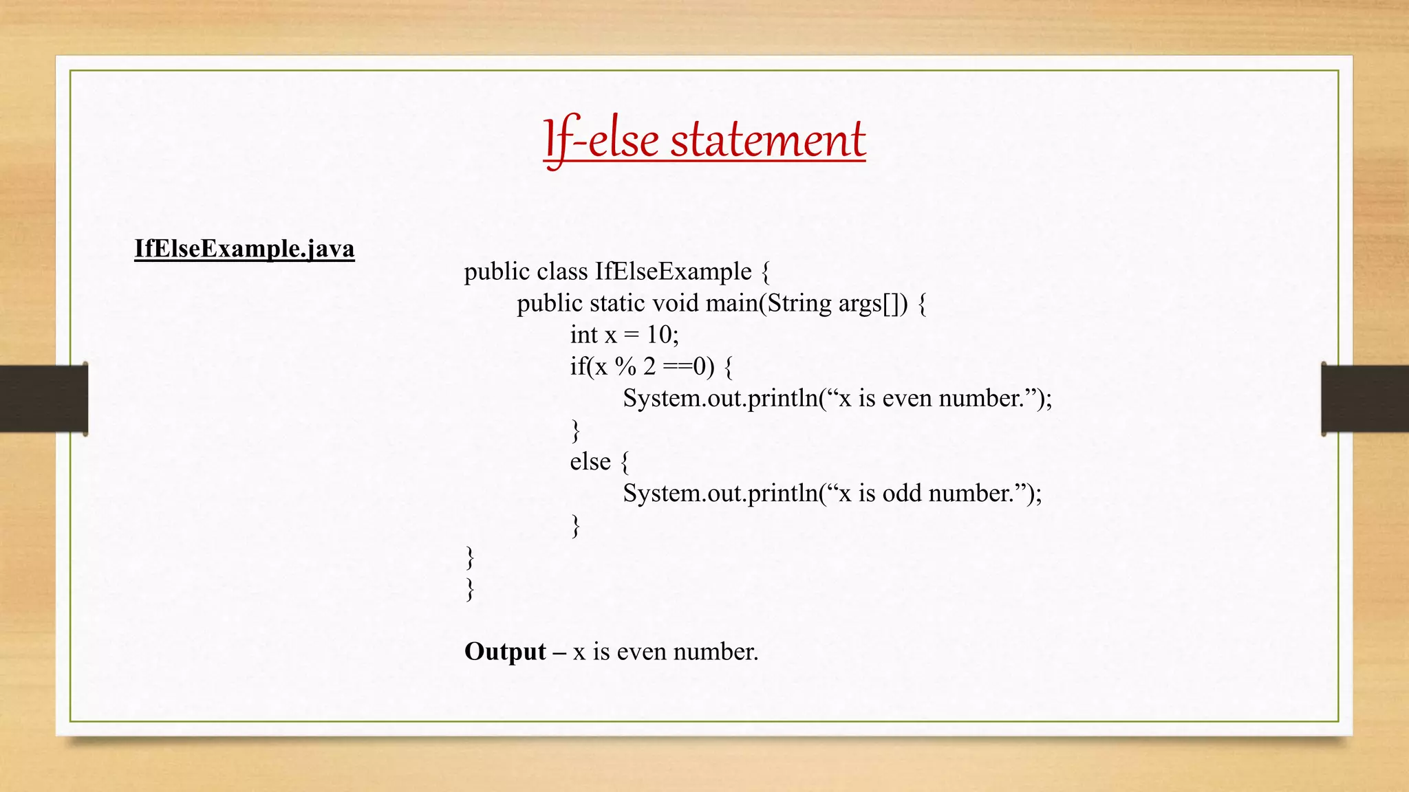 Lecture - 5 Control Statement | PPTX