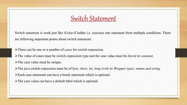 Lecture - 5 Control Statement | PPTX