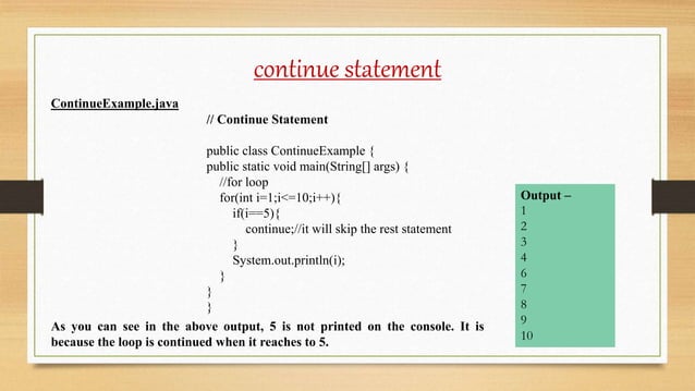 Lecture - 5 Control Statement | PPTX