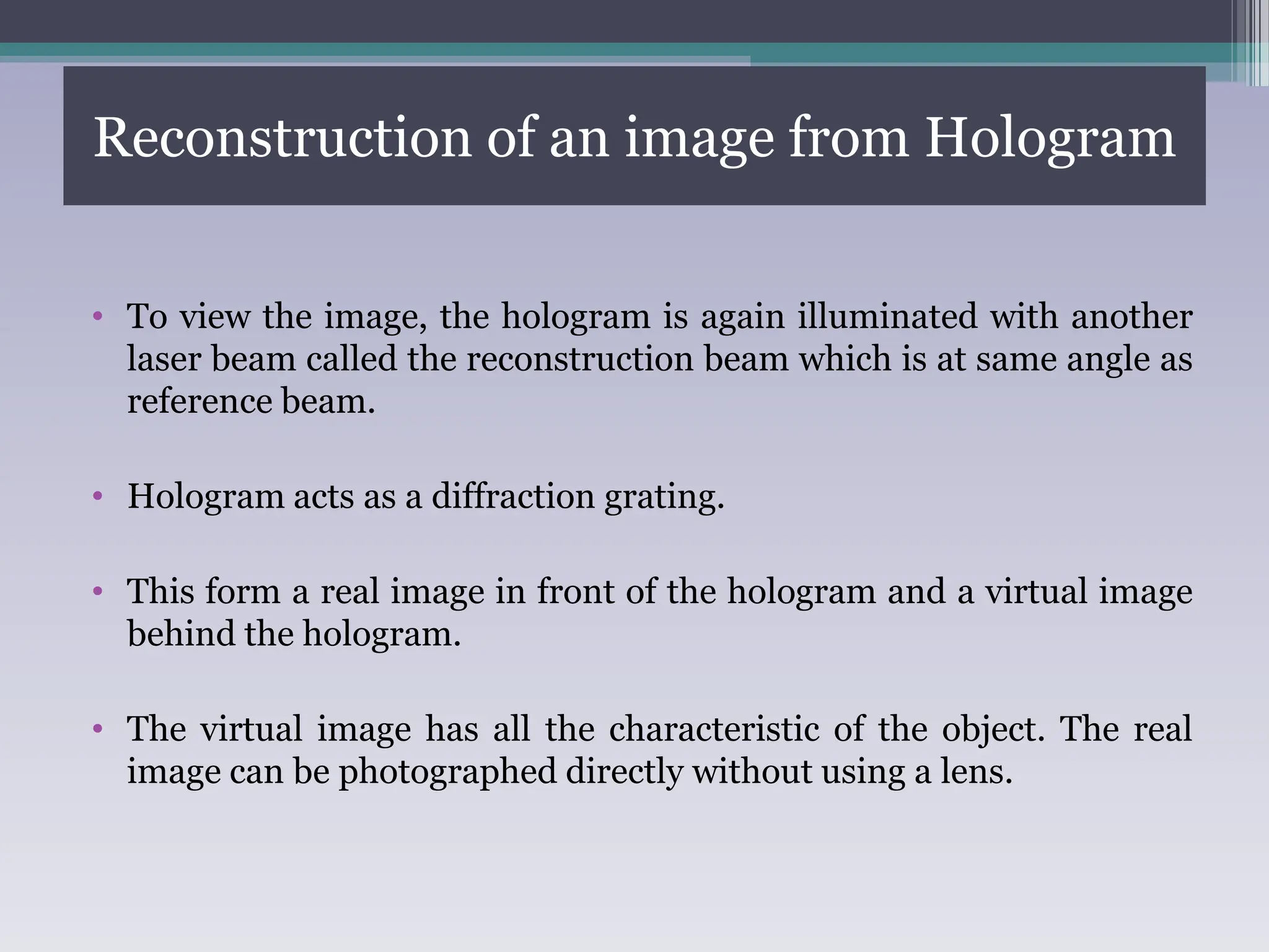 Lecture Holography basics and applications | PPT