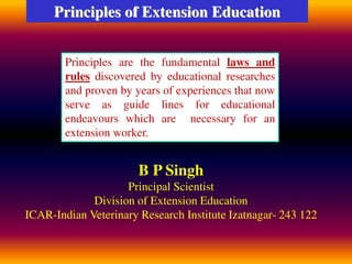Principles of Extension Education | PDF