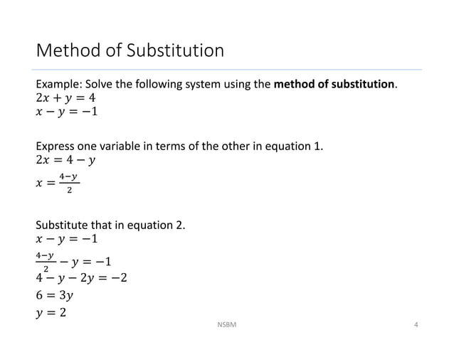 Lecture 5 (solving simultaneous equations) | PPTX | Physics | Science