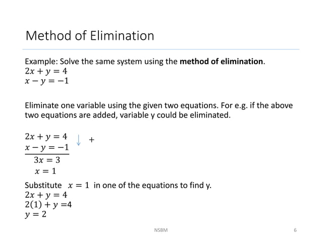 Lecture 5 (solving simultaneous equations) | PPTX | Physics | Science