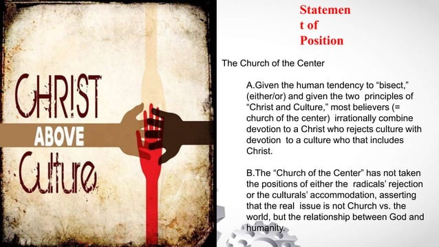 Lecture 5, Synthesis of Christ & Culture | PPT