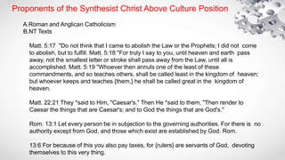 Lecture 5, Synthesis of Christ & Culture | PPSX