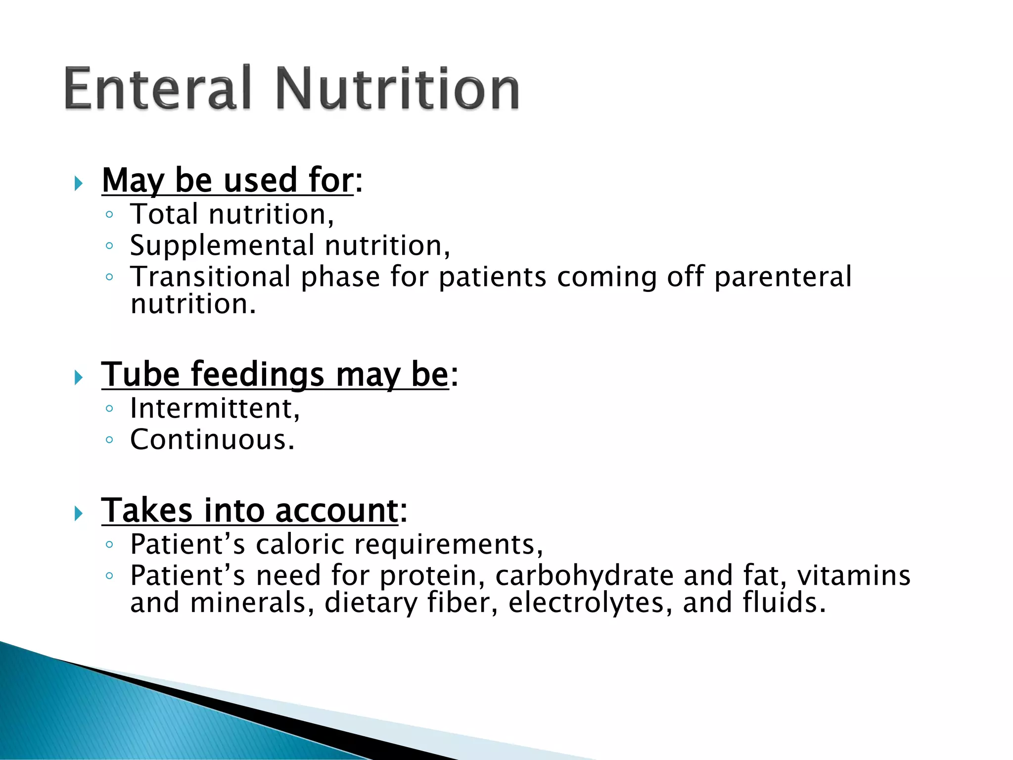 Enteral and Parenteral Nutrition | PDF