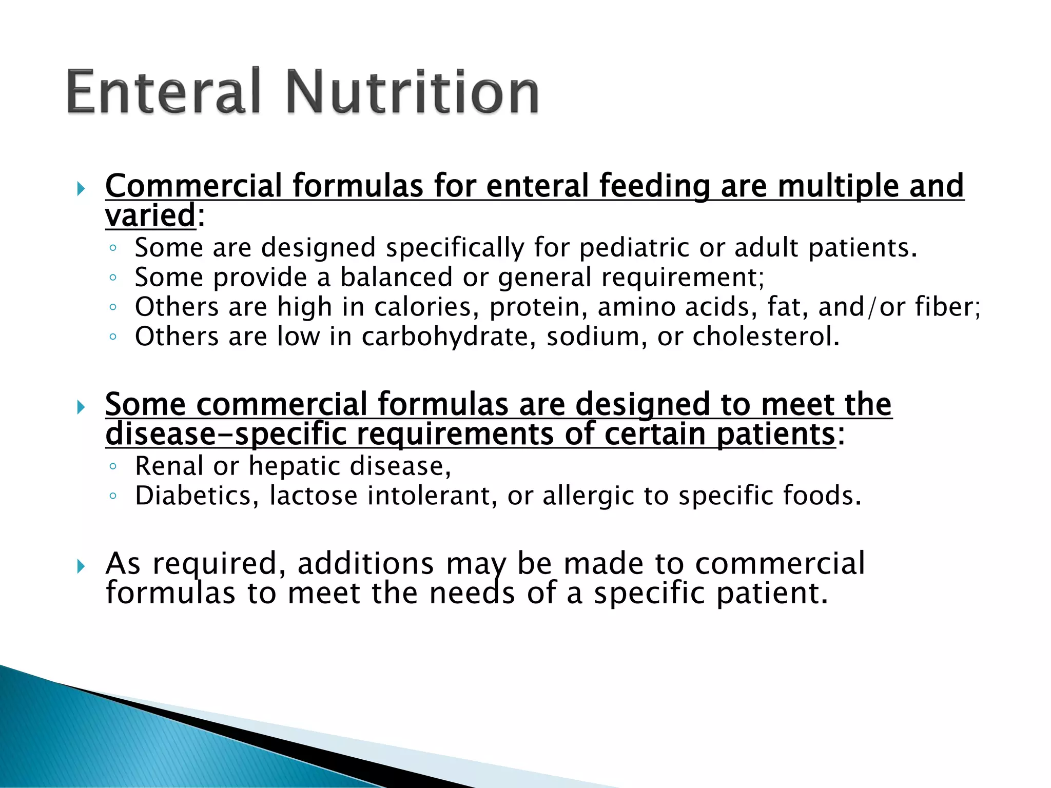 Enteral and Parenteral Nutrition | PDF