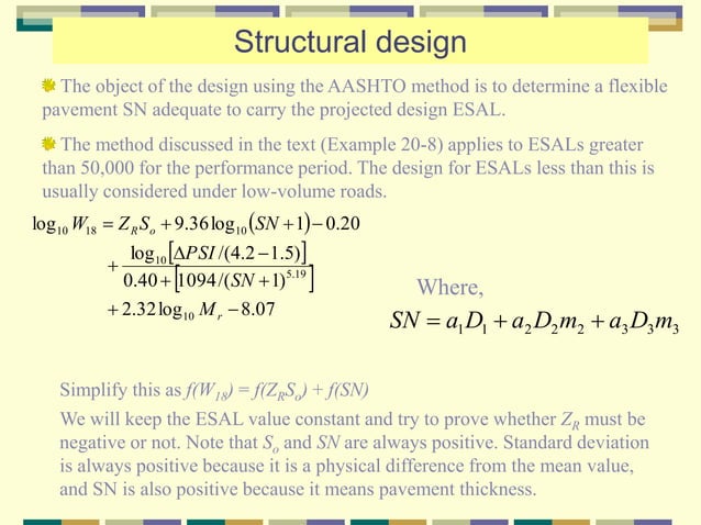 Design Considerations for AASHTO Flexible pavement design | PPT
