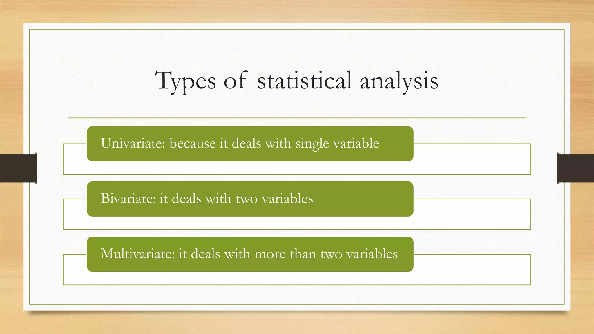 Lecture 6. univariate and bivariate analysis | PPTX