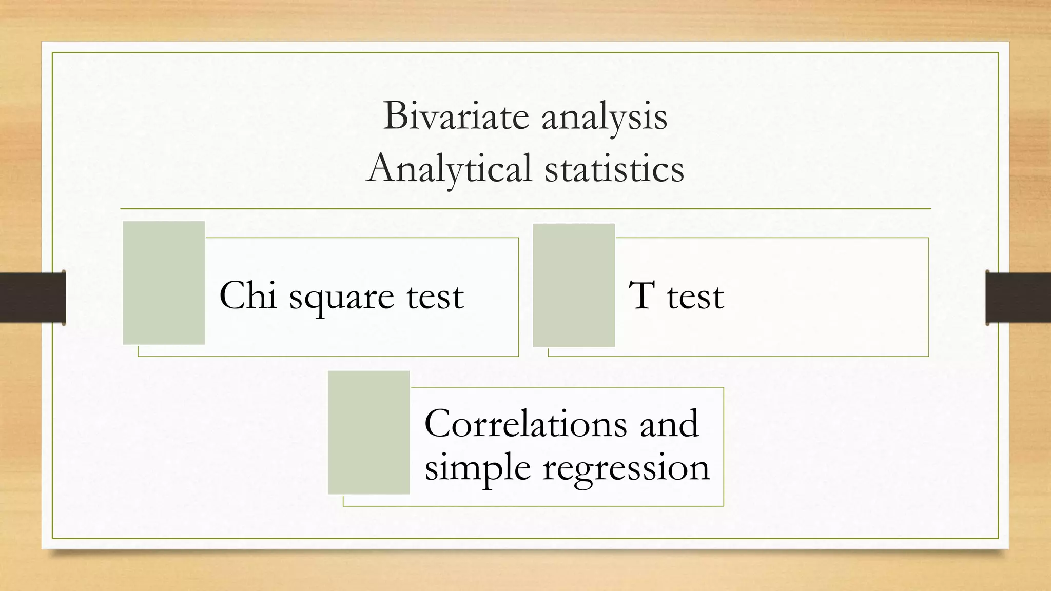 Lecture 6. univariate and bivariate analysis | PPTX