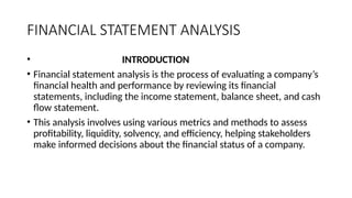 financial statement analysis decision aa | PPT