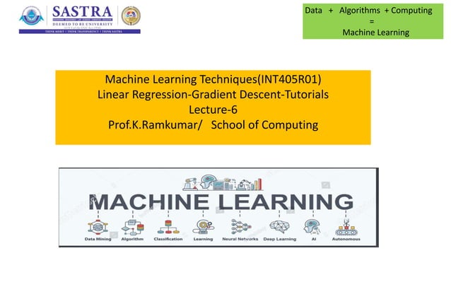 Lecture-6-Linear Regression-Gradient Descent-Tutorials.PPTX