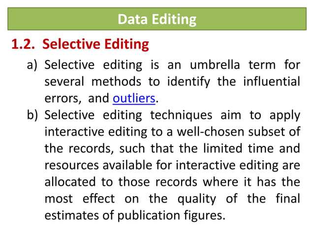 Collection & Editing of data | PPTX | Photo Editing Software | Computer ...