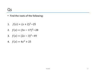 Lecture 6 (factorizing quadratic functions) | PPT