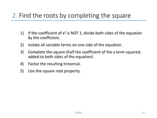 Lecture 6 (factorizing quadratic functions) | PPT