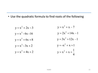 Lecture 6 (factorizing quadratic functions) | PPT