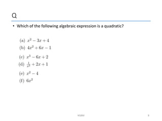 Lecture 6 (factorizing quadratic functions) | PPT
