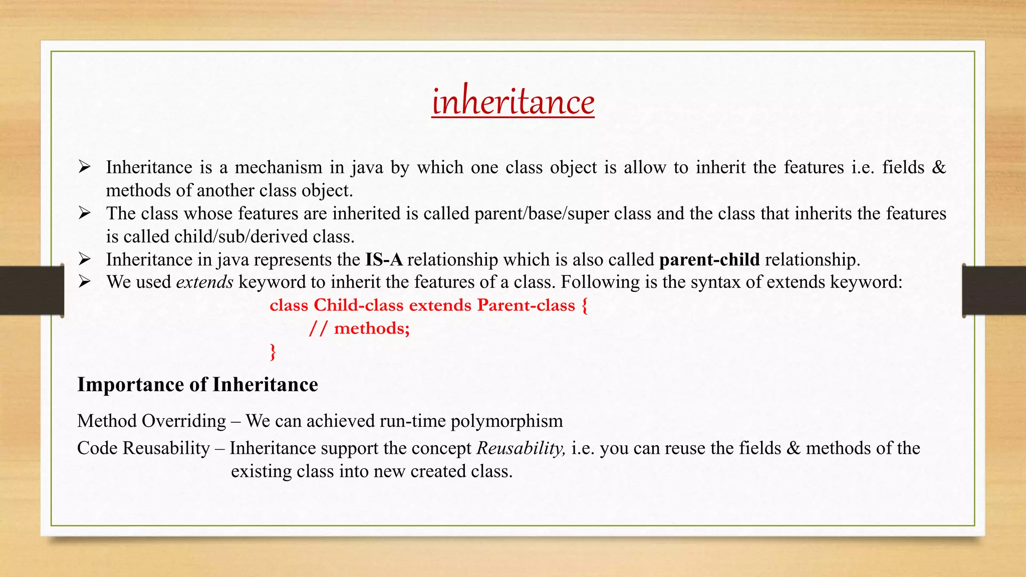 Lecture 6 Inheritance Ppt 9220