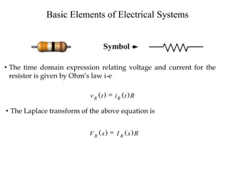 Lecture 6 modelling-of_electrical__electronic_systems | PPTX