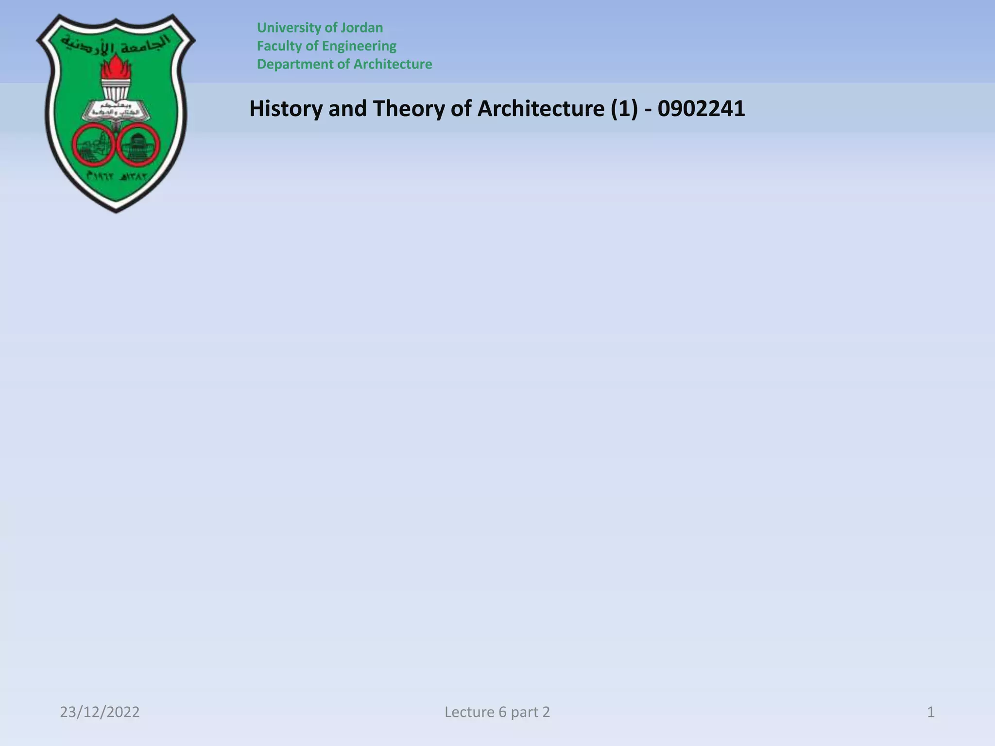 History Of Architecture 1 Lecture 6 Part 2 Pptx