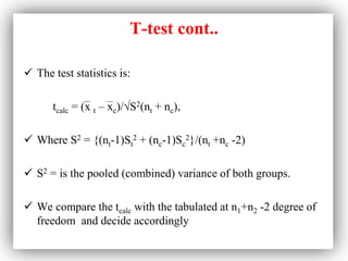 Lecture-6 (t-test and one way ANOVA.ppt