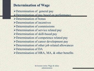 lecture-6 WAGE DETERMINATION-lecture-5CU2010.ppt