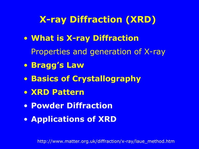 Lecture presentation on x-ray diffraction.ppt