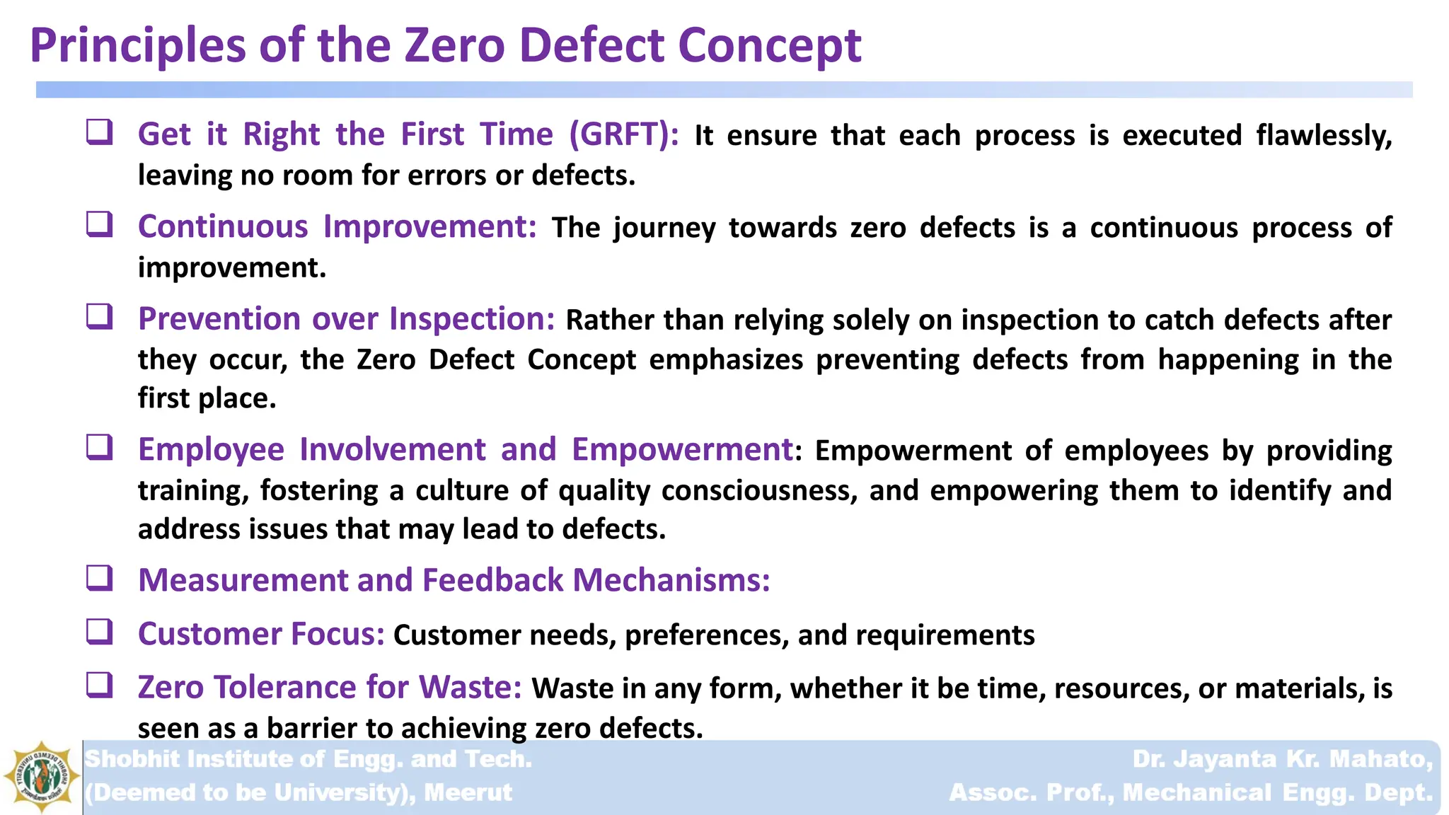 Zero Defects and Continuous Improvement in TQM | PDF