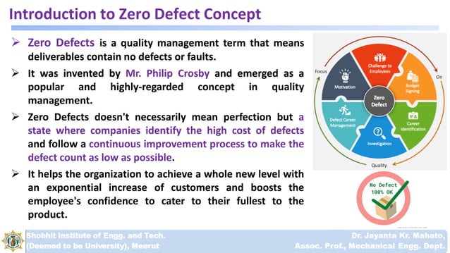 Zero Defects and Continuous Improvement in TQM | PDF