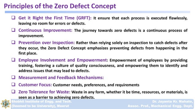 Zero Defects and Continuous Improvement in TQM | PDF