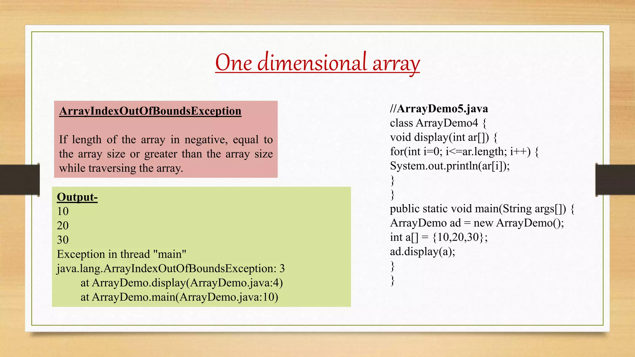 Lecture 7 arrays | PPTX Lecture 7 arrays | PPTX
