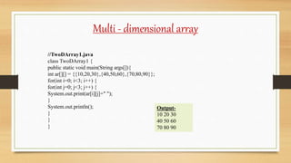 Lecture 7 arrays | PPTX