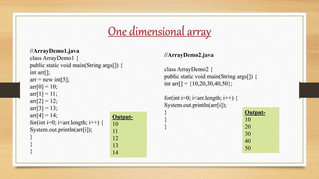 Lecture 7 arrays | PPTX