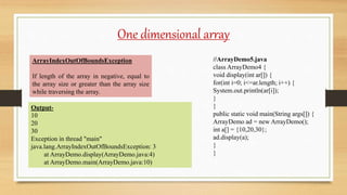 Lecture 7 arrays | PPTX