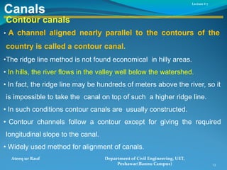 Lecture - 7 Canals of the topic of the civil engineering | PDF