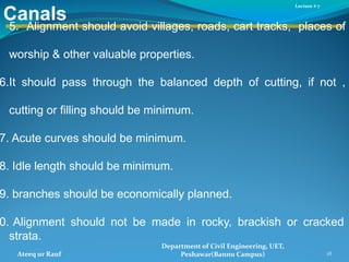 Lecture - 7 Canals of the topic of the civil engineering | PDF