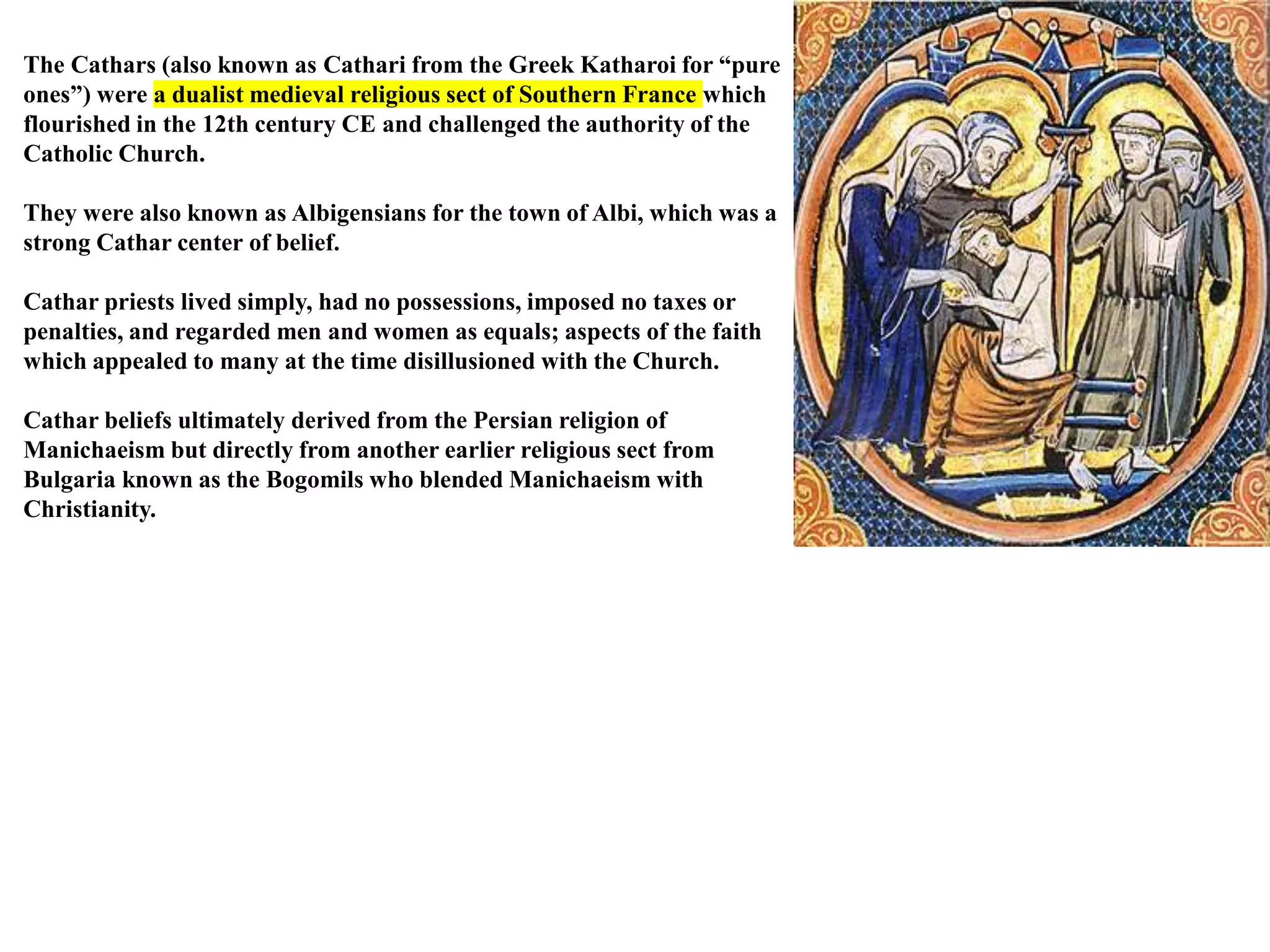 Lecture-7; Cathars | PPT
