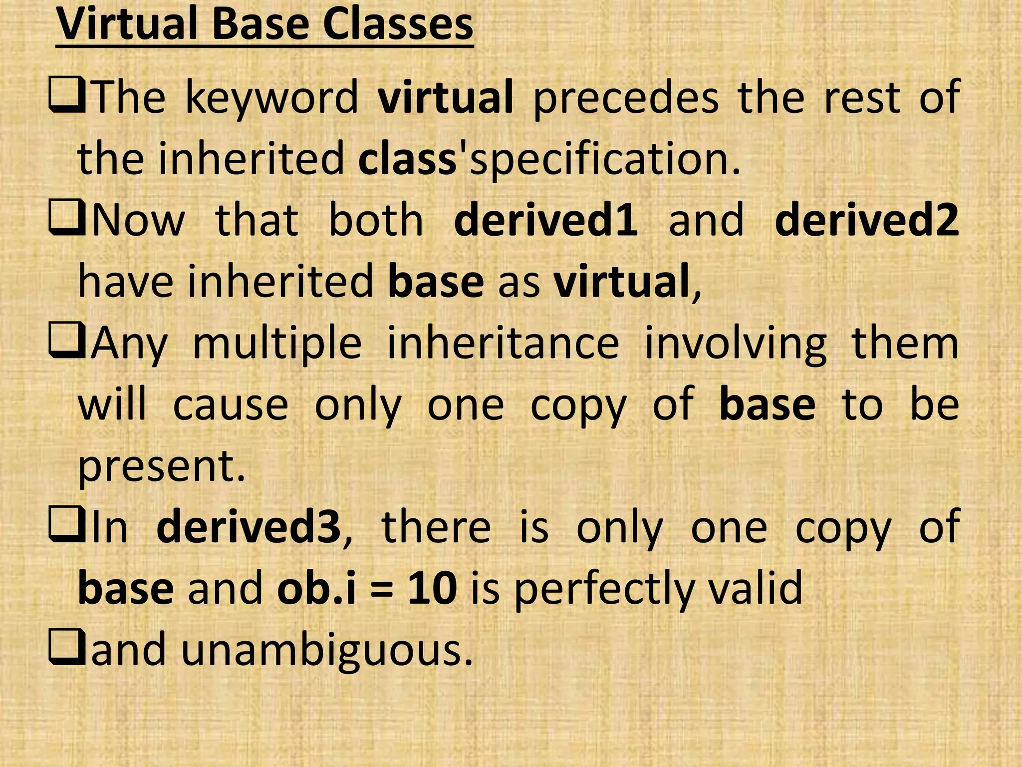 Lecture 7, c++(complete reference,herbet sheidt)chapter-17. | PPT