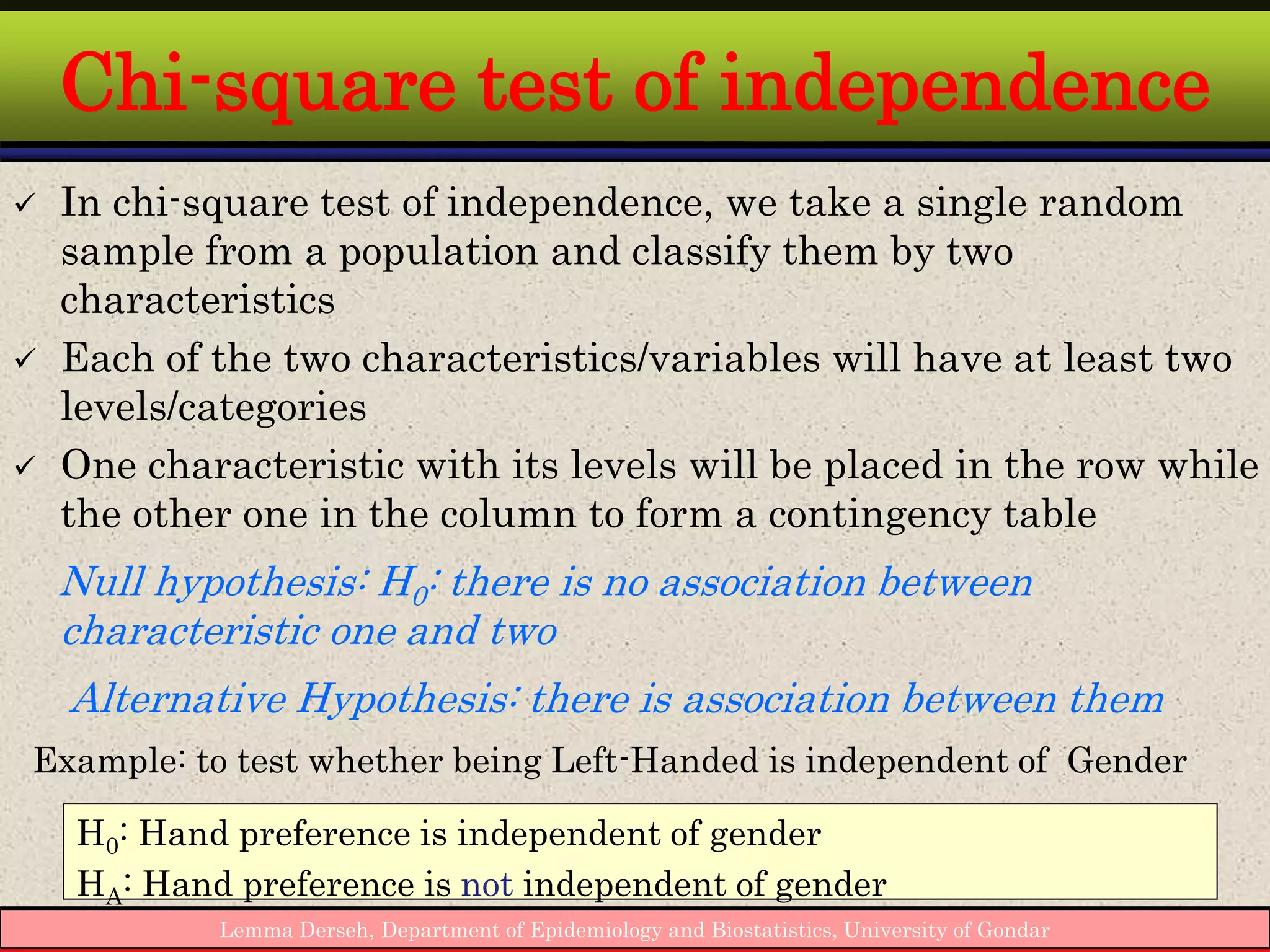 Lecture-7 (Chi-Square test).ppt | Marriage and Civil Unions | Family ...