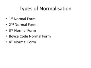 Database Normalisation | PPTX