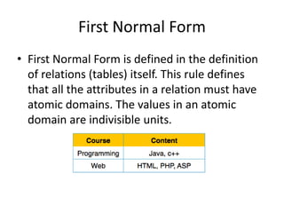 Database Normalisation | PPTX