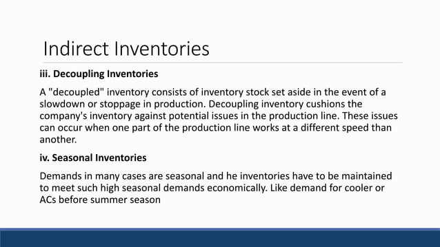 Crash course Planning and managing inventory ppt | PPT